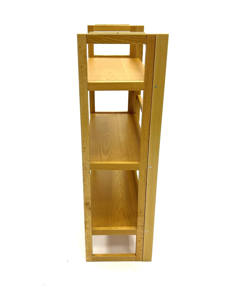 Stacking Wooden Book Shelves - 3 Tier Folding Book Shelf