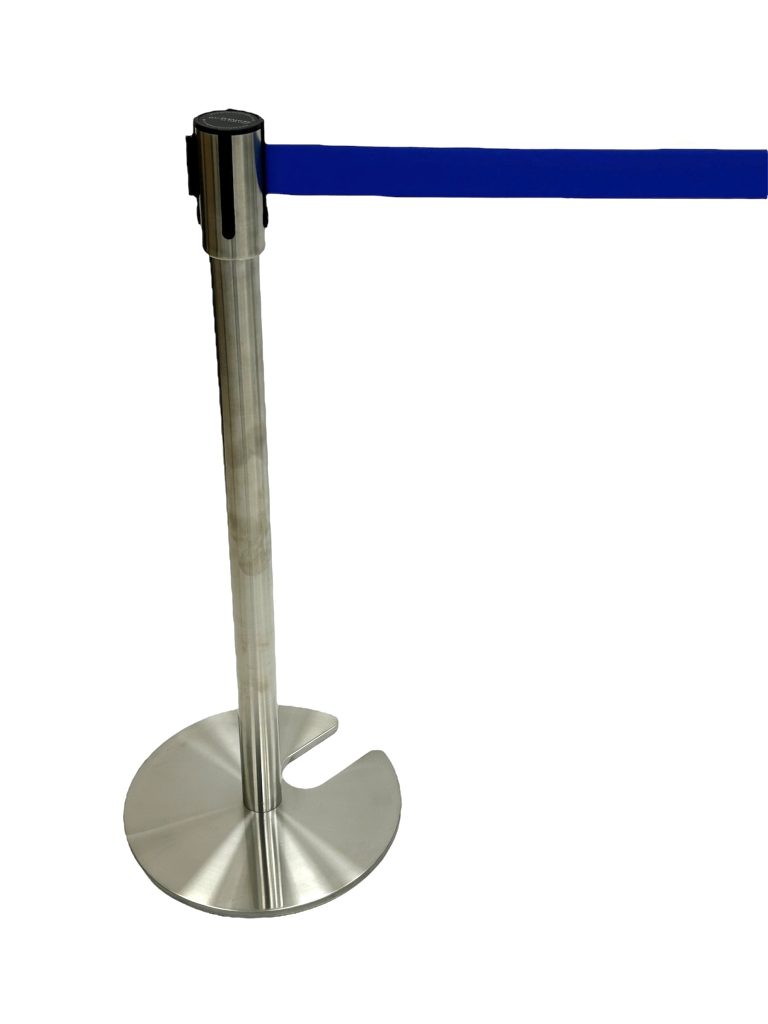 Retractable Stretch Barrier Blue Webbing - BE Furniture Sales