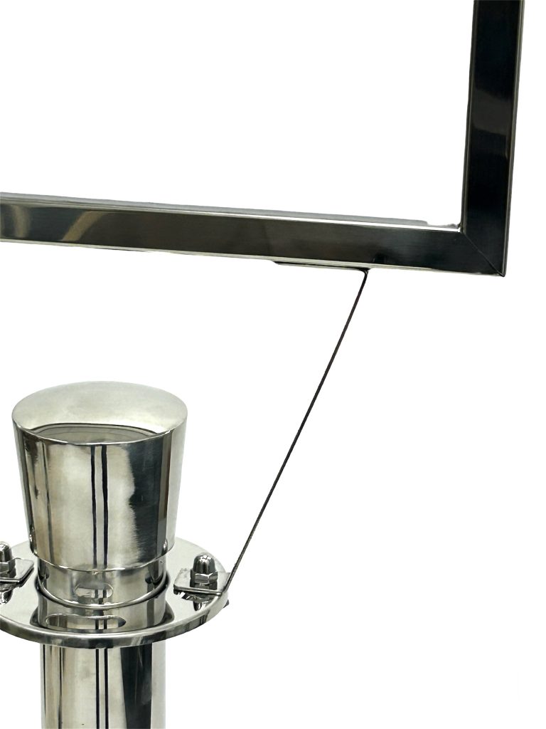 Landscape A4 Sign Holder - Barrier Post - BE Furniture Sales