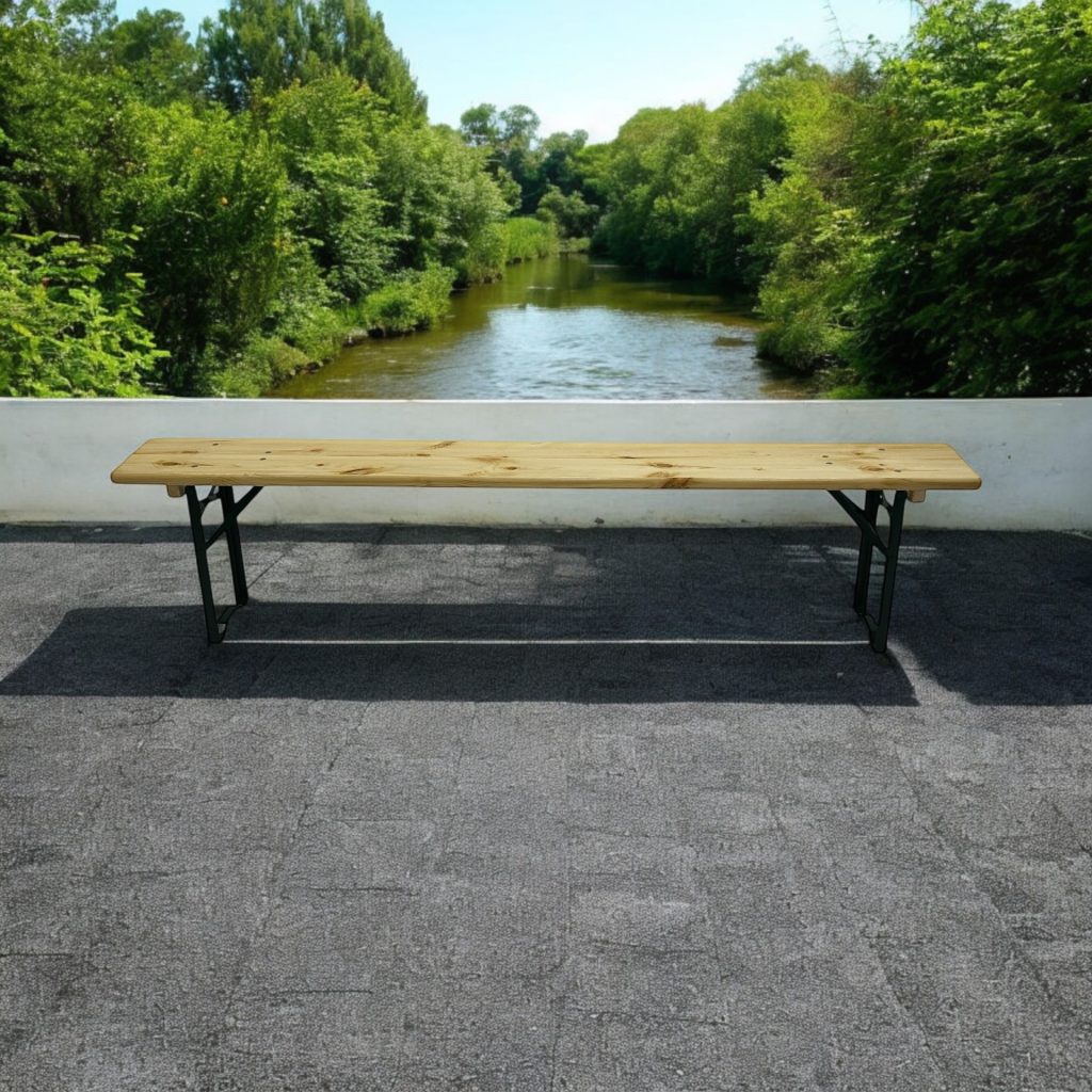 2 Meter Wooden Benches - Folding Legs - BE Furniture Sales