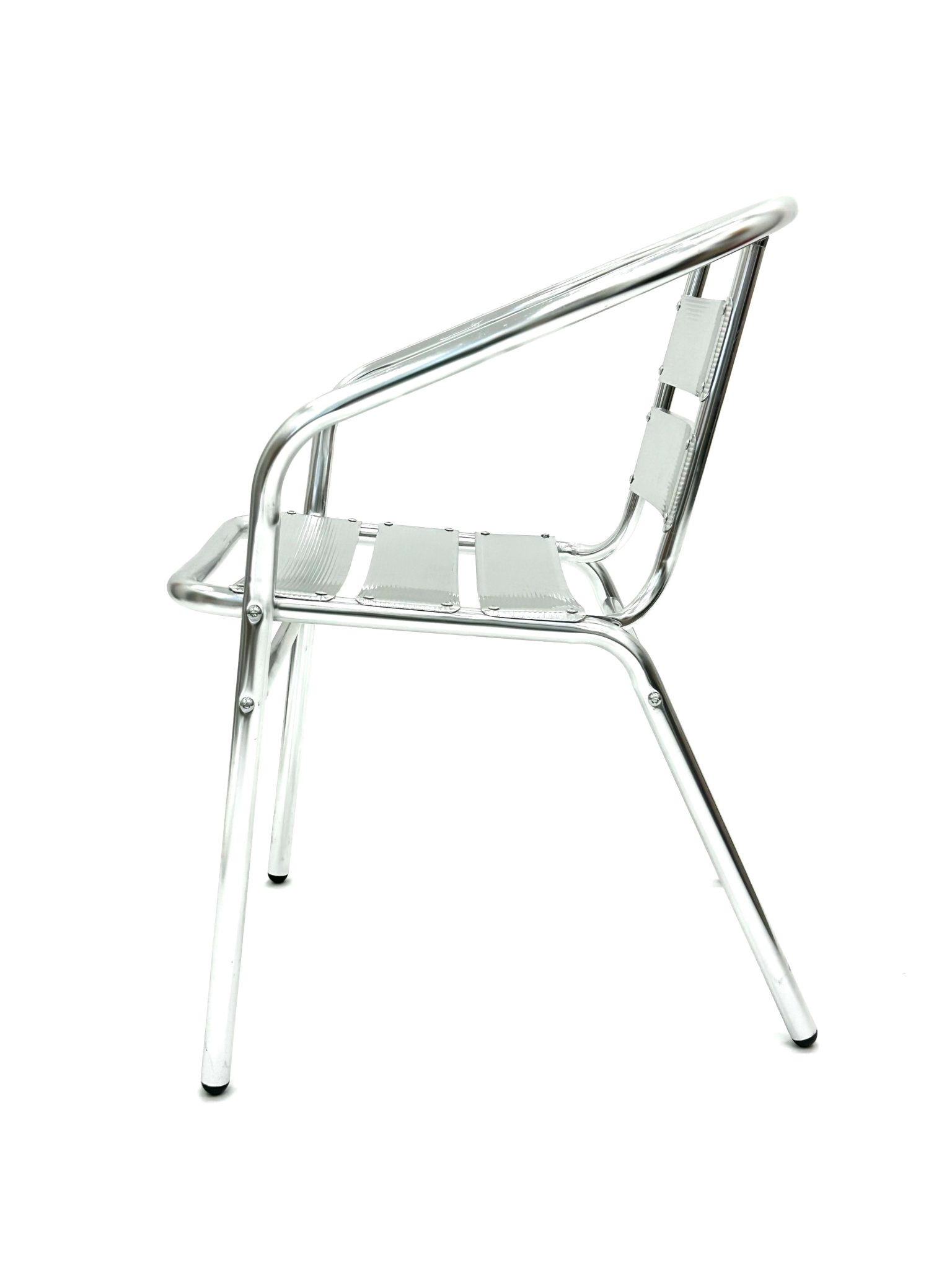 Aluminium Cafe Set - Round Table & 4 Chair Set - BE Furniture Sales