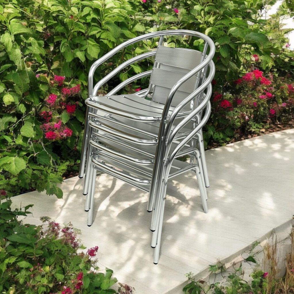 Aluminium Stacking Chair - Commercial Grade - BE Furniture Sales