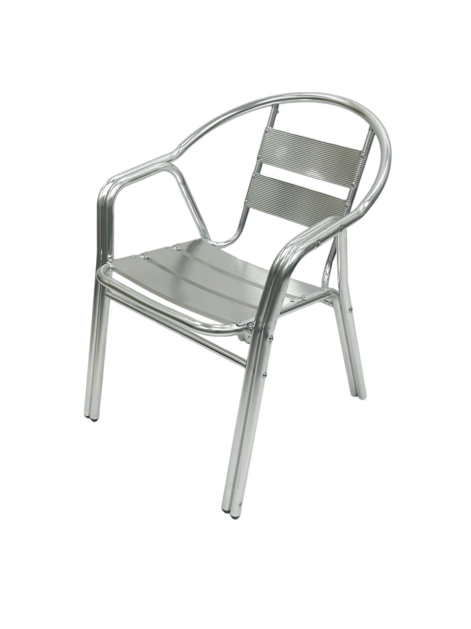 Commercial Cafe Set - Square Table & 4 Double Tube Chairs