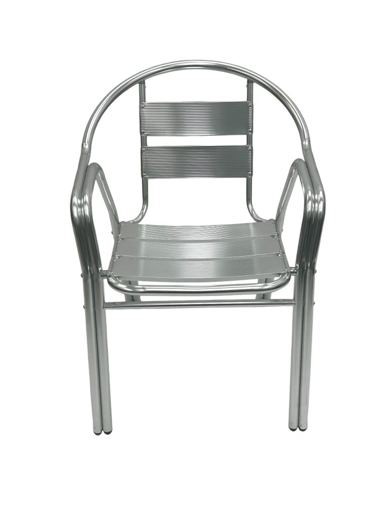 Commercial Cafe Set - Square Table & 4 Double Tube Chairs