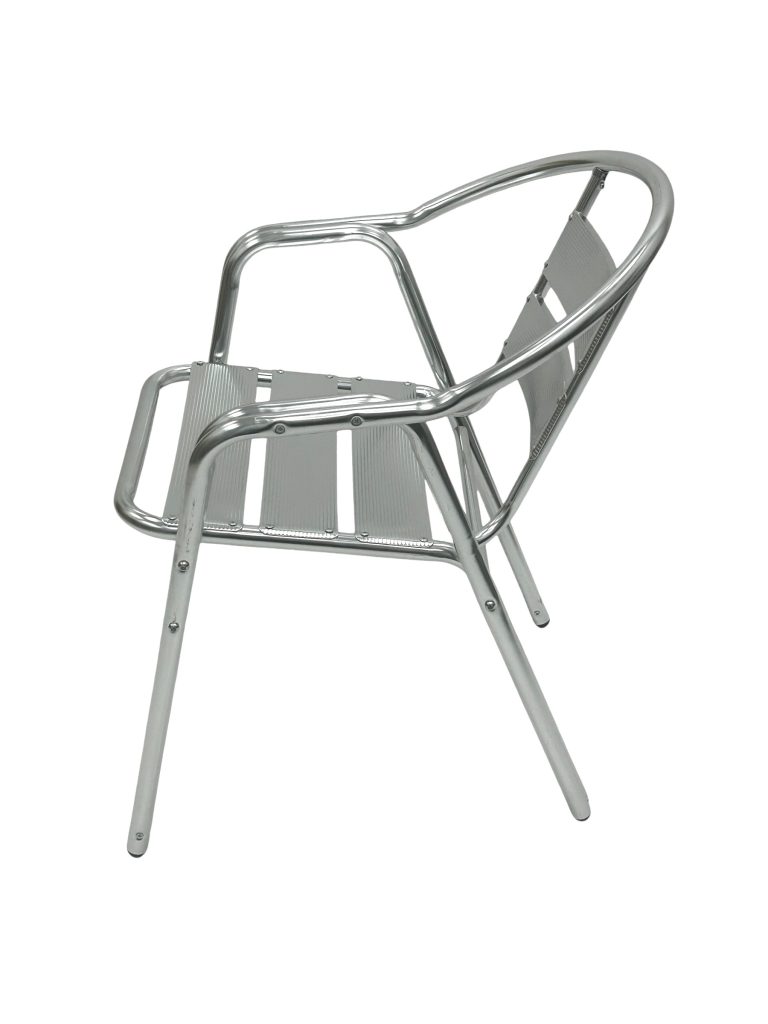 Commercial Cafe Set - Square Table & 4 Double Tube Chairs