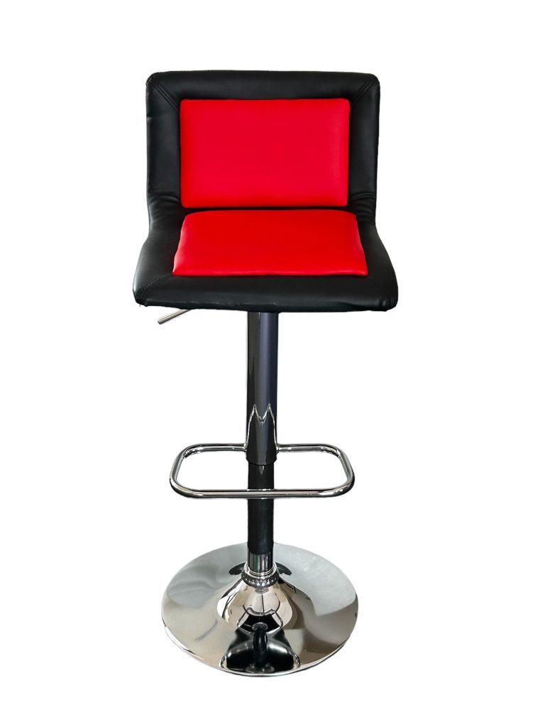 Red & Black Leather Bar Stools - BE Furniture Sales