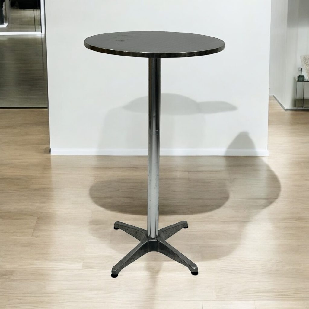 Aluminium High Tables, Ex Hire from BE Furniture Sales
