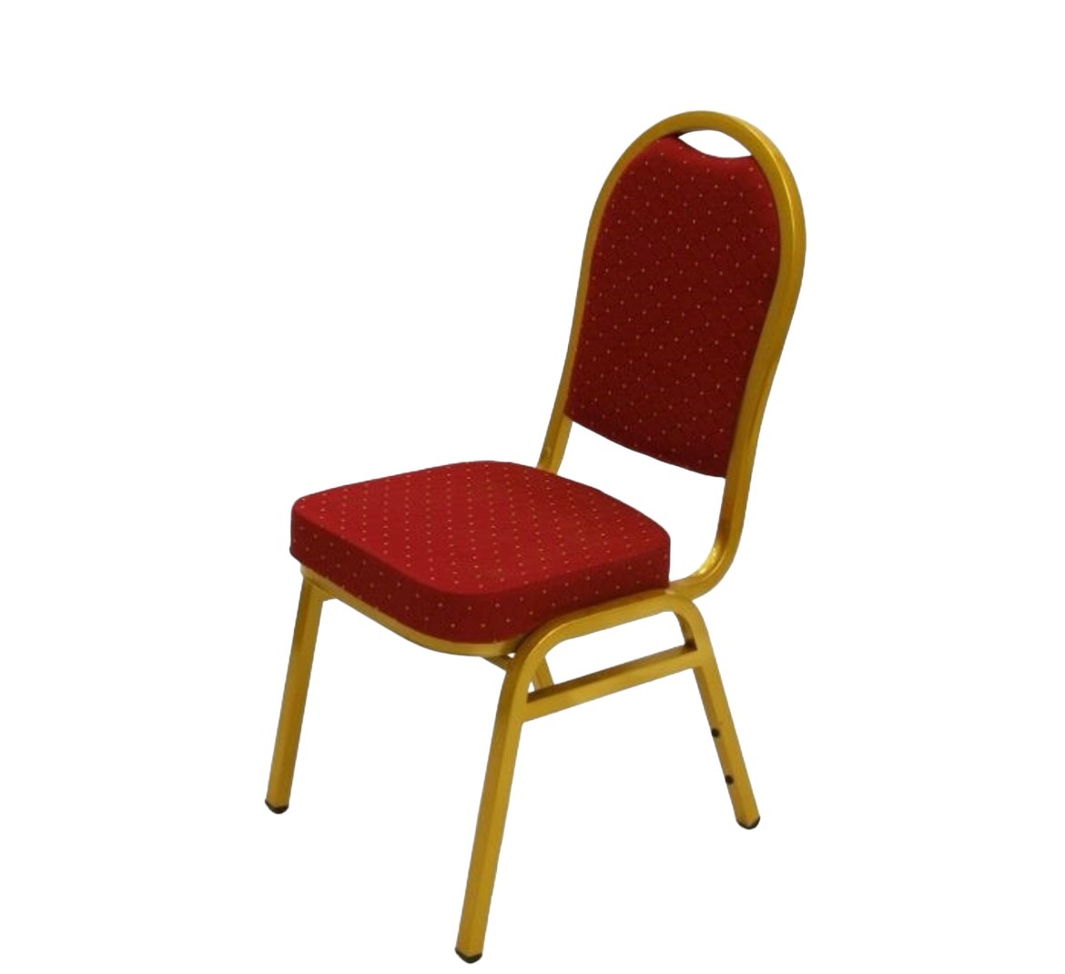 Premium Red Banquet Chairs - Gold Frame - BE Furniture Sales