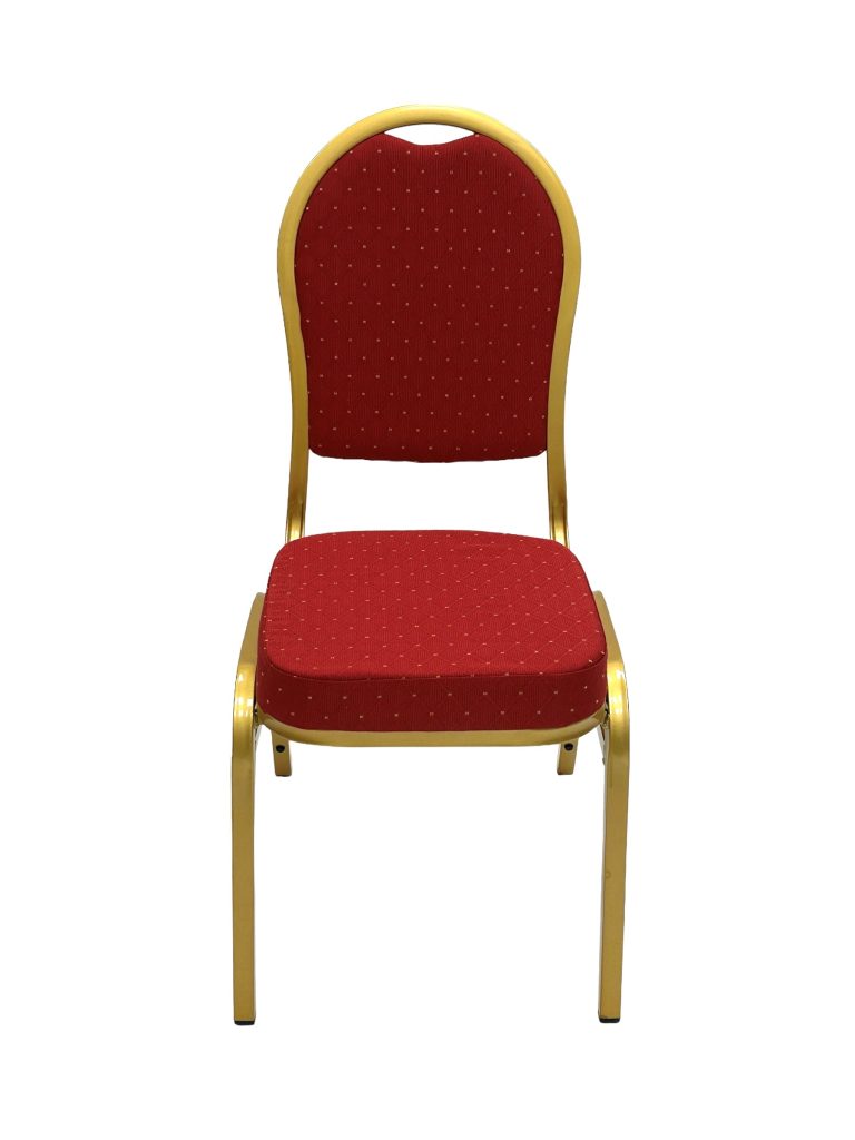 Premium Red Banquet Chairs - Gold Frame - BE Furniture Sales