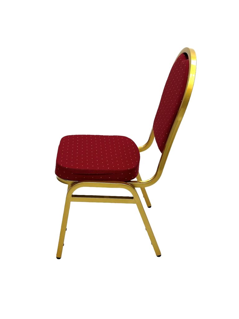 Premium Red Banquet Chairs - Gold Frame - BE Furniture Sales