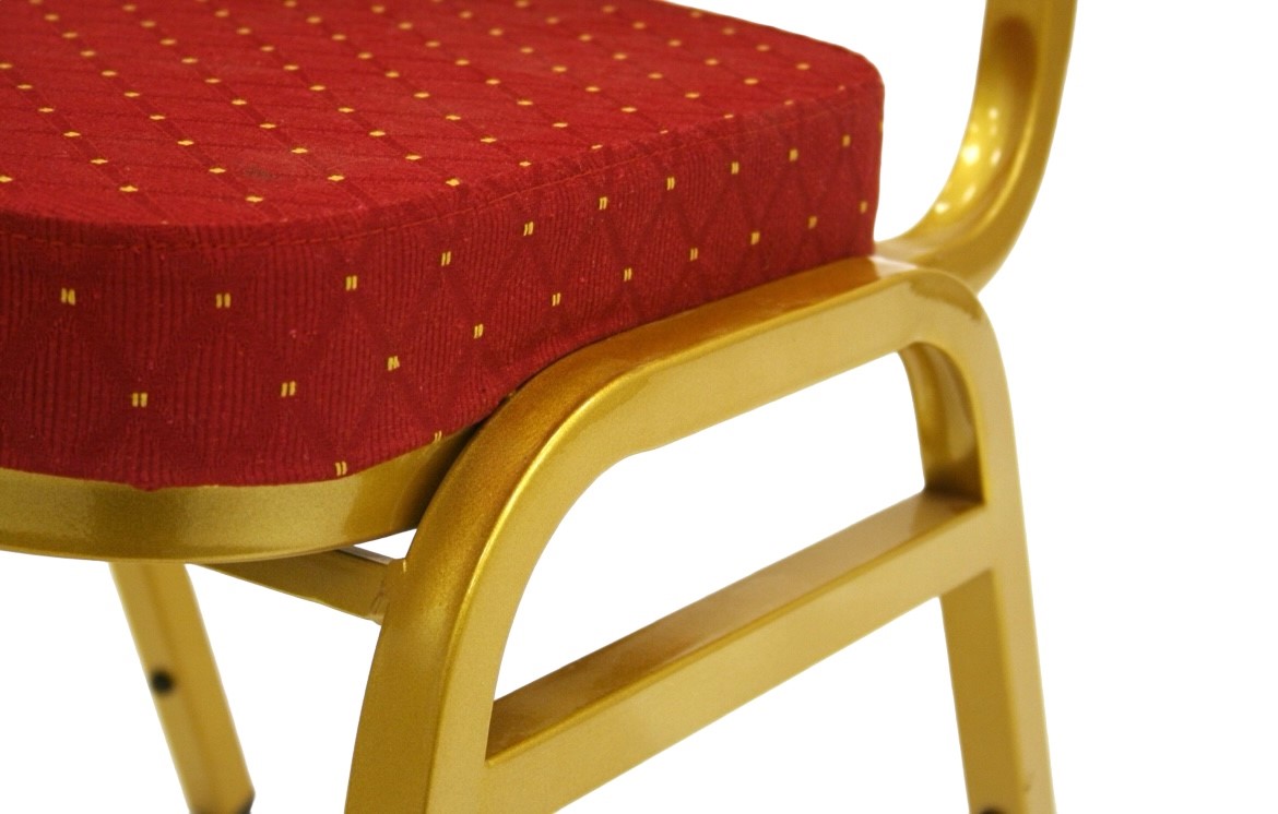 Premium Red Banquet Chairs - Gold Frame - BE Furniture Sales