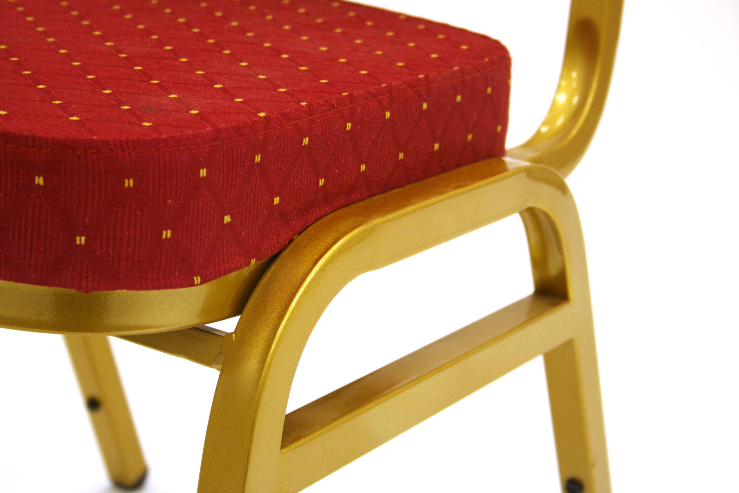 Premium Red Banquet Chairs - Gold Frame - BE Furniture Sales