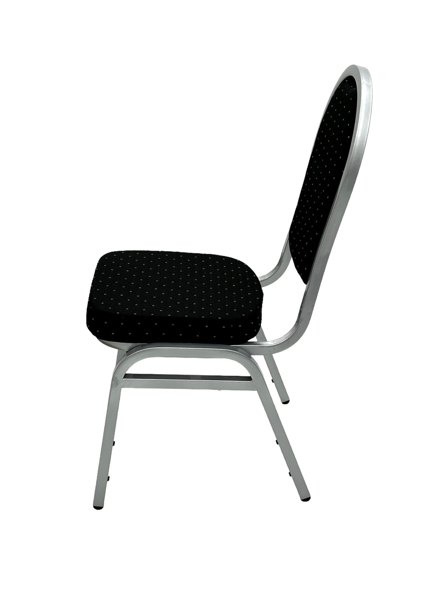 Premium Black Banquet Chair - Silver Frame - BE Furniture Sales
