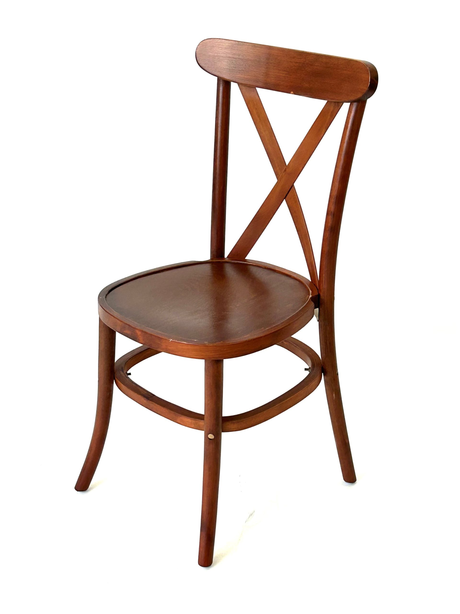 Light Rustic Wooden Cross Back Chairs - BE Furniture Sales