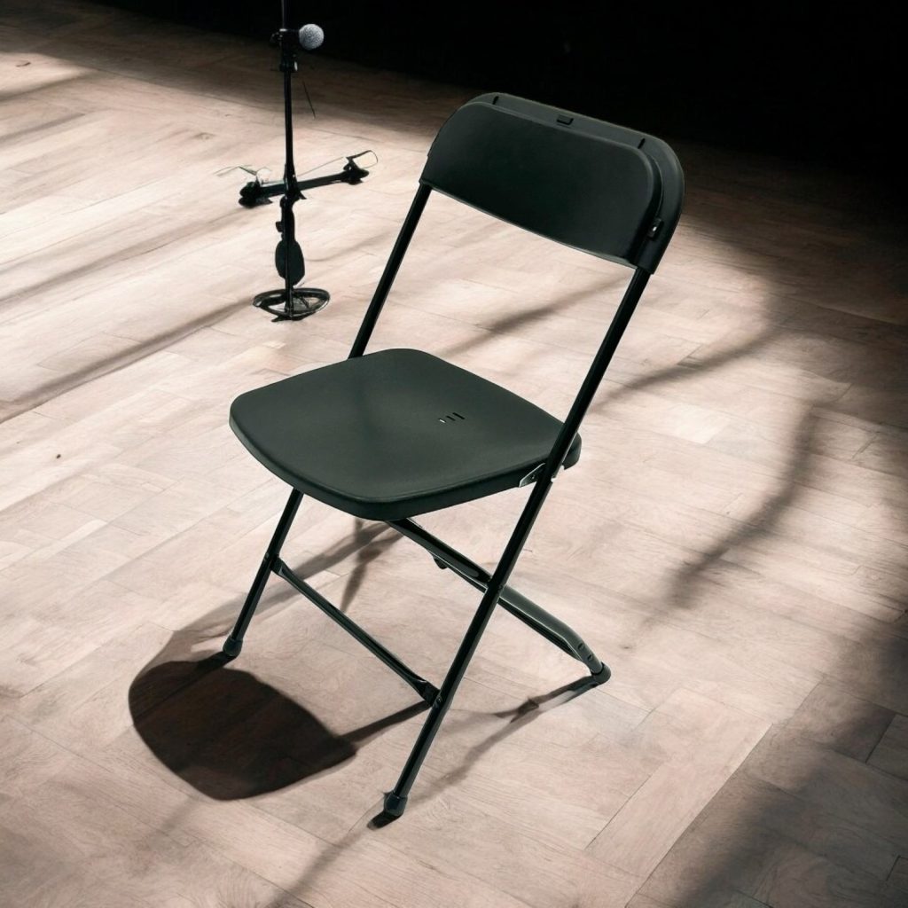 Black Folding Chair - Event Venues, Halls, Schools - BE Furniture Sales