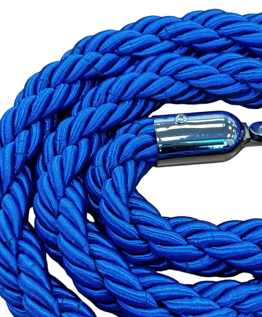 Blue Braided Ropes - Silver Hook Ends - BE Furniture Sales