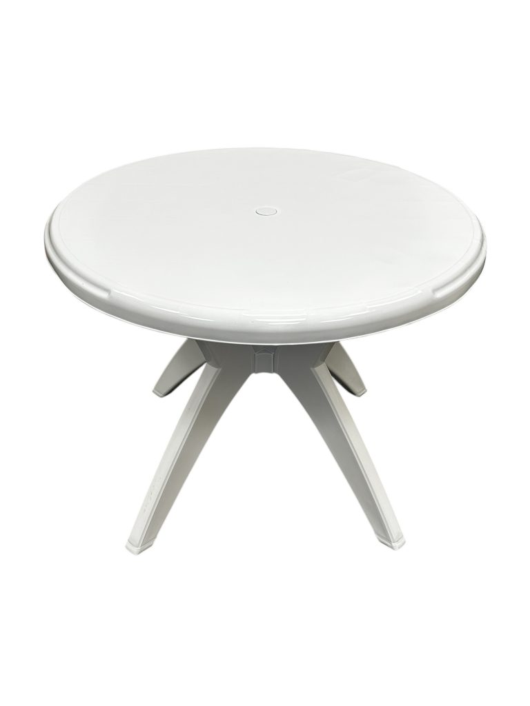 Round White Patio Table from BE Furniture Sales