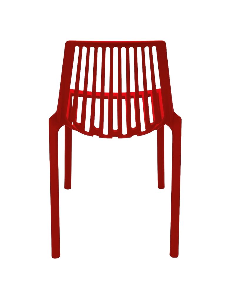 Red Plastic Stacking Chairs, Cafe's, Bistros or Gardens