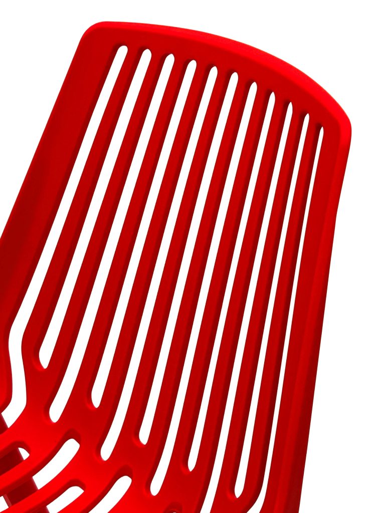 Red Plastic Stacking Chairs, Cafe's, Bistros or Gardens