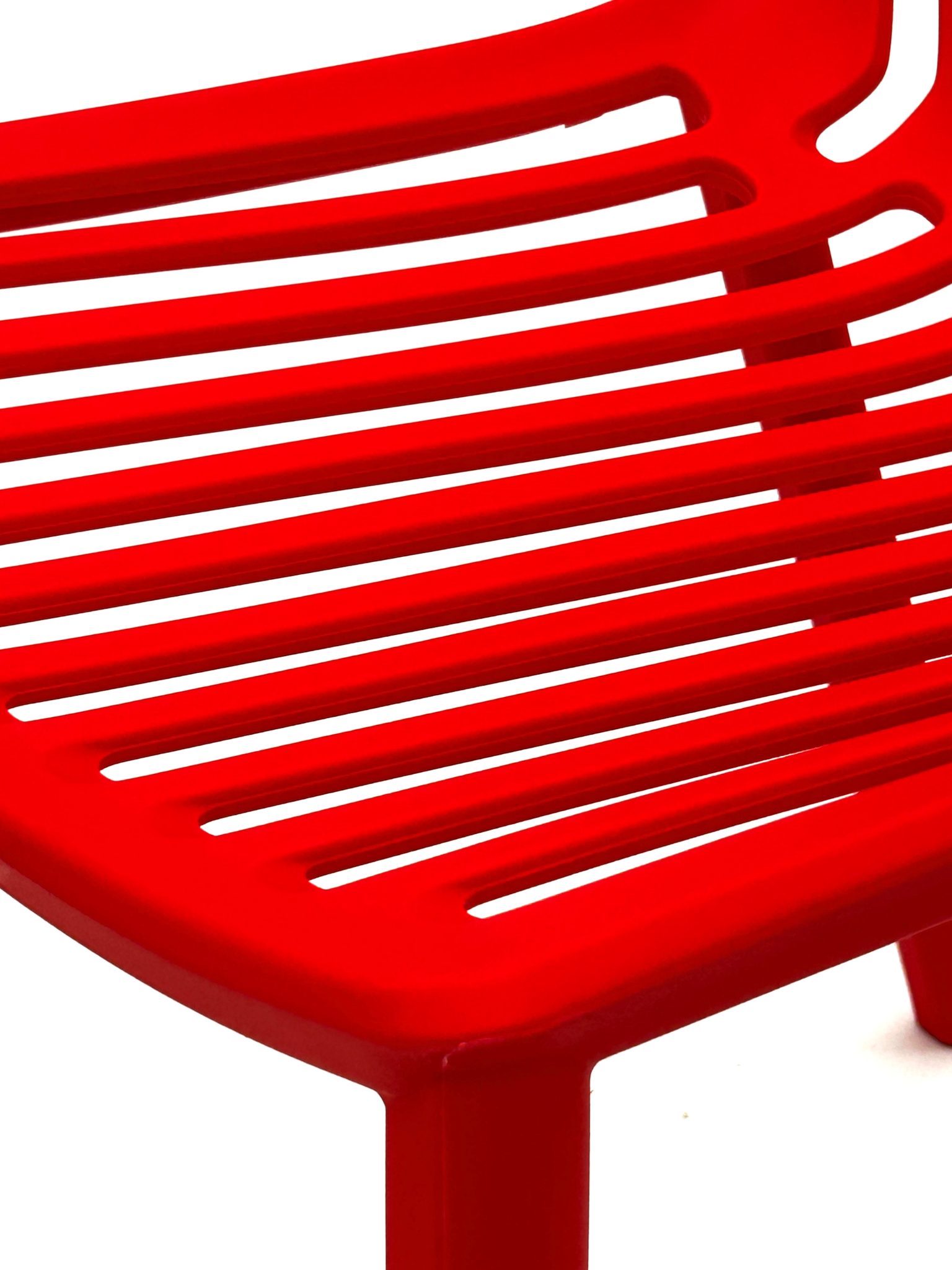 Red Plastic Stacking Chairs, Cafe's, Bistros or Gardens