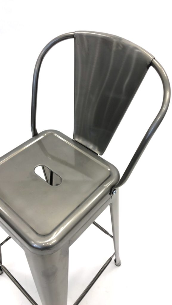 Silver Metal Tolix Counter Stools - Bars, Home - BE Furniture Sales