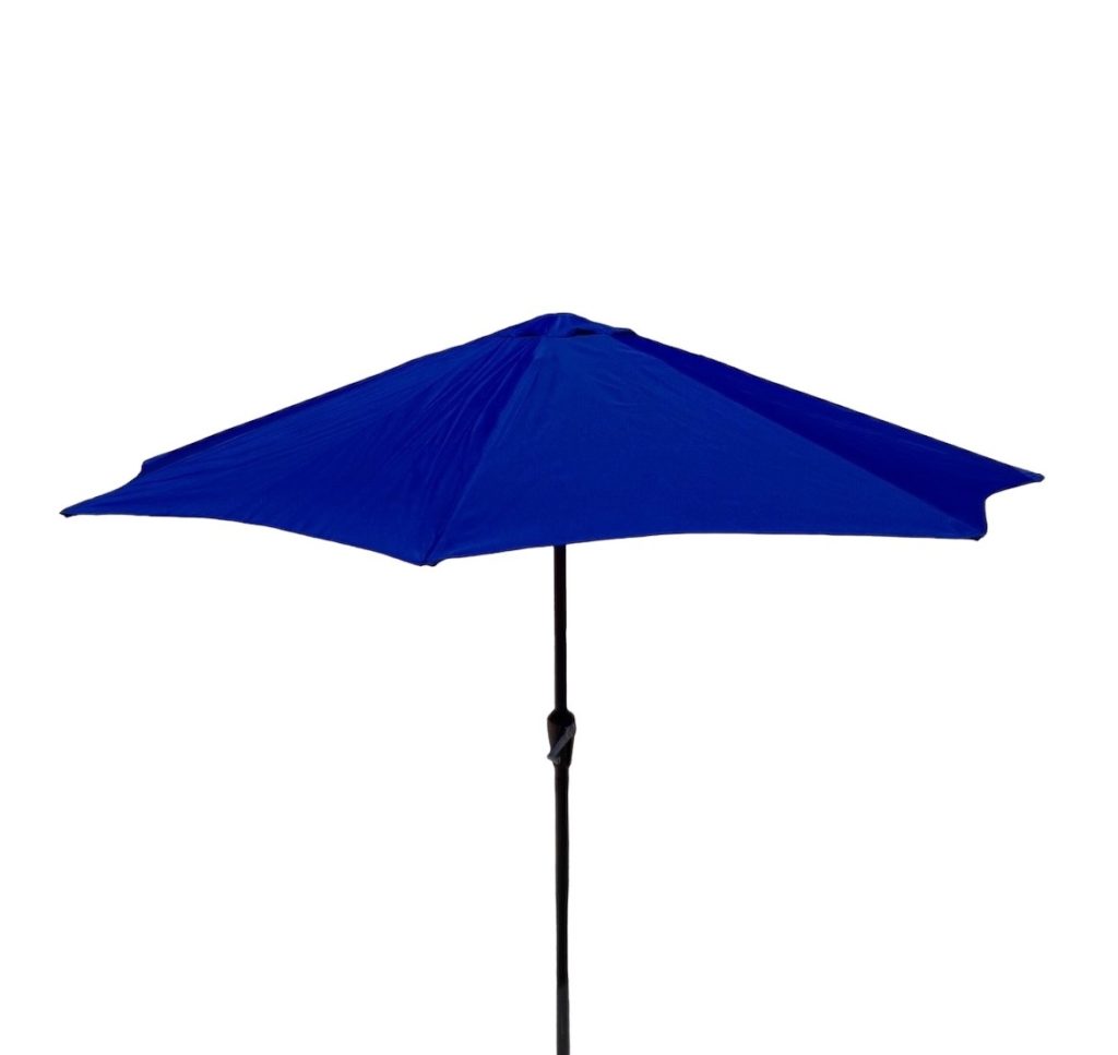 Blue Garden Parasol - Patio Umbrella 270cm Dia - BE Furniture Sales