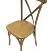 Light Rustic Wooden Cross Back Chairs - BE Furniture Sales