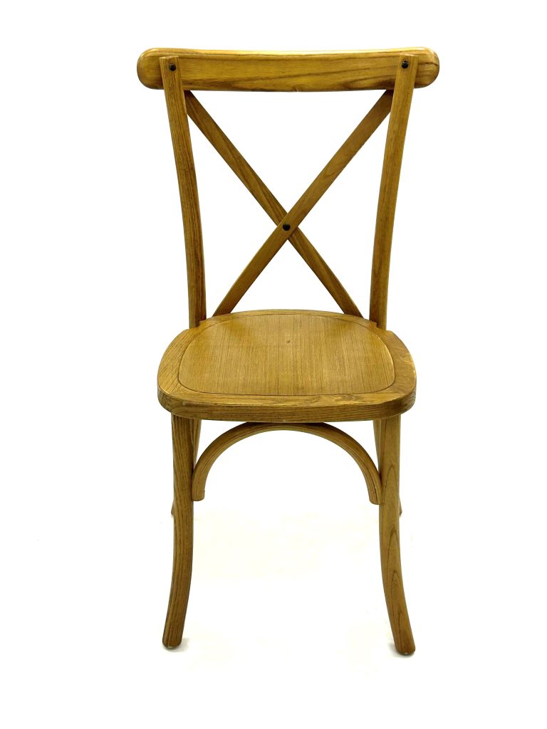 Rustic Cross Back Wooden Chairs - BE Furniture Sales