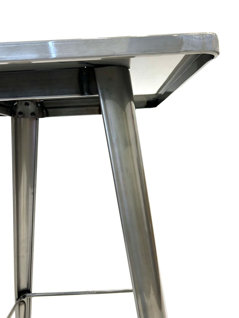 Silver Metal Tolix High Tables - 60 cm x 60 cm - BE Furniture Sales
