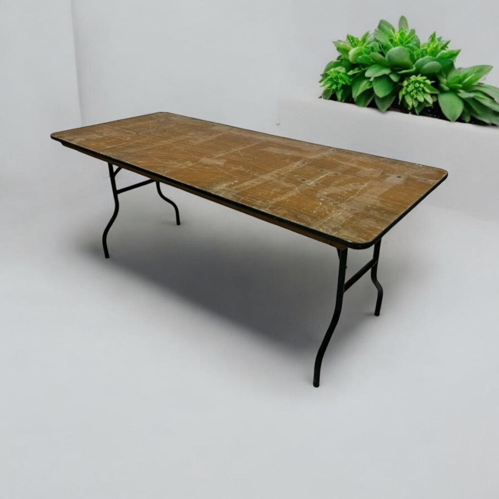 6ft Varnished Wooden Tables - Clearance - BE Furniture Sales