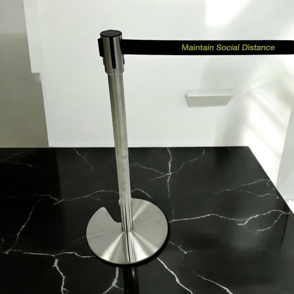 Retractable Stretch Barrier - Maintain Social Distance - BE Furniture Sales
