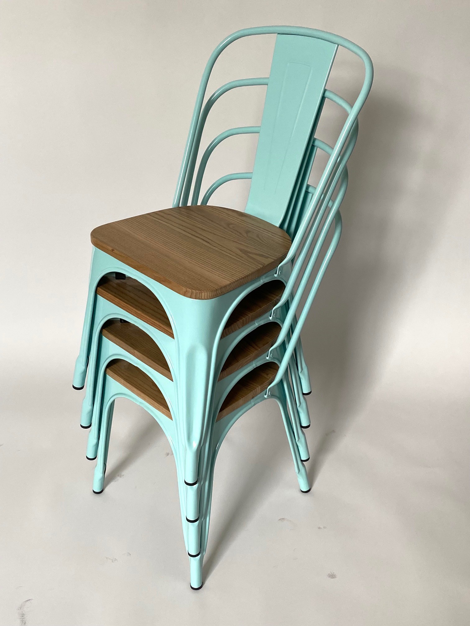 Blue Metal Tolix Chairs - Cafe's, Bistros - BE Furniture Sales