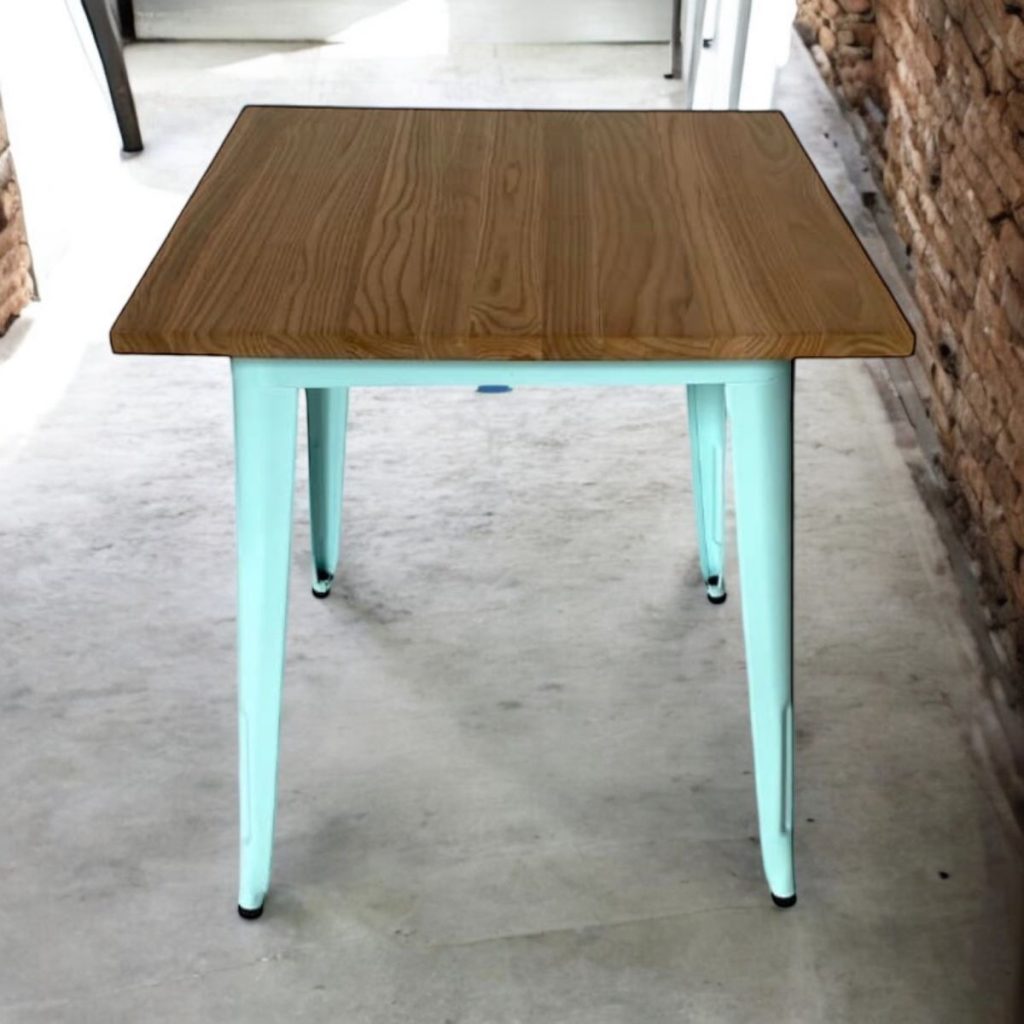 Blue Metal Tolix Tables - 70 cm x 70 cm - Cafe's, Bars - BE Furniture Sales