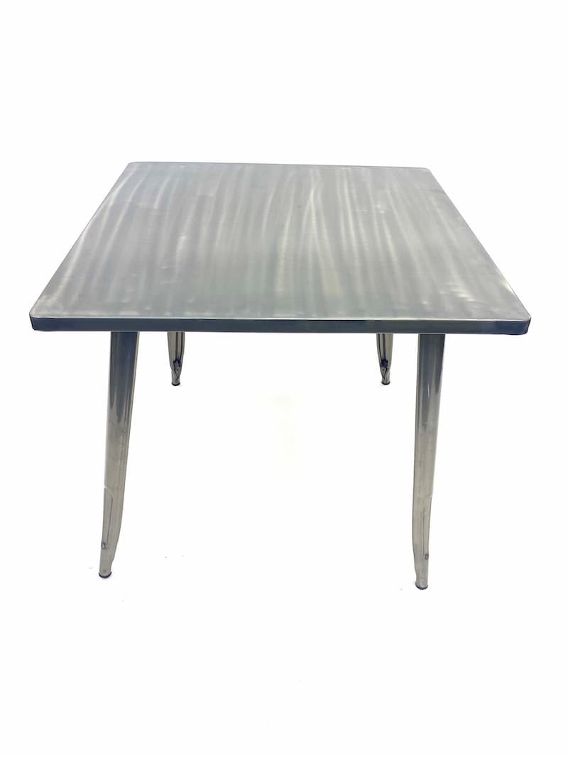 Ex Hire - Silver Metal Tolix Tables 80 x 80 - Clearance - BE Furniture ...