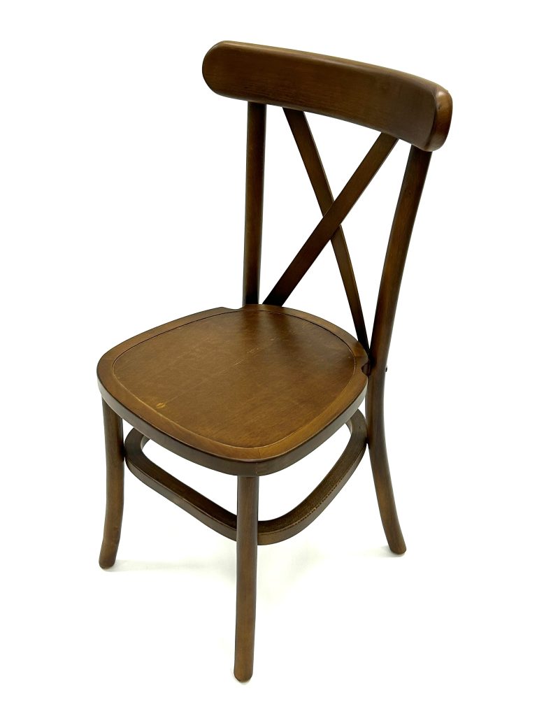 Light Rustic Wooden Cross Back Chairs - BE Furniture Sales