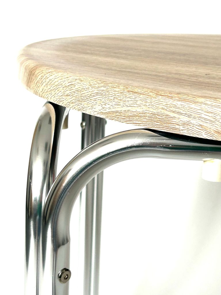 Light Wood Effect Round Table - 70cm Diameter - BE Furniture Sales