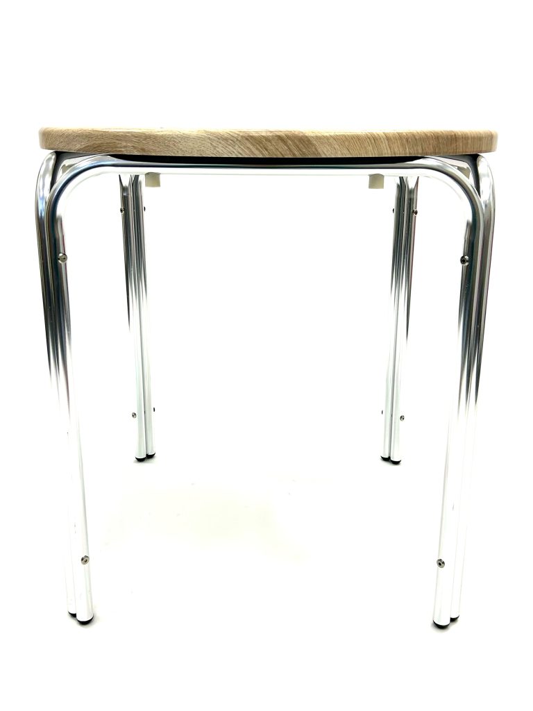 Light Wood Effect Round Table - 70cm Diameter - BE Furniture Sales