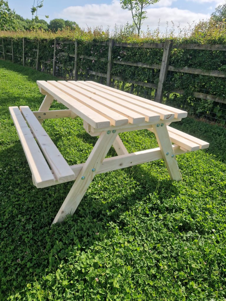 Wooden Picnic Benches - 6 Seater - BE Furniture Sales