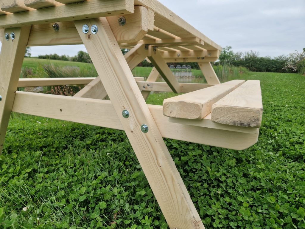 Wooden Picnic Benches - 6 Seater - BE Furniture Sales