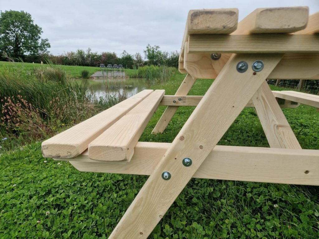 Wooden Picnic Benches - 6 Seater - BE Furniture Sales