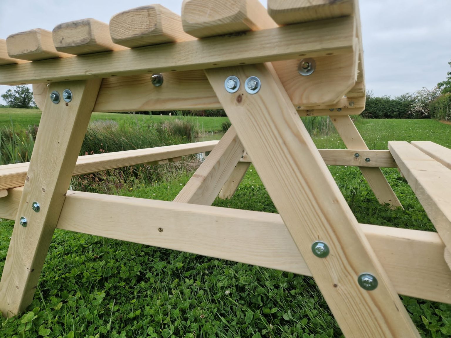Wooden Picnic Benches - 6 Seater - BE Furniture Sales
