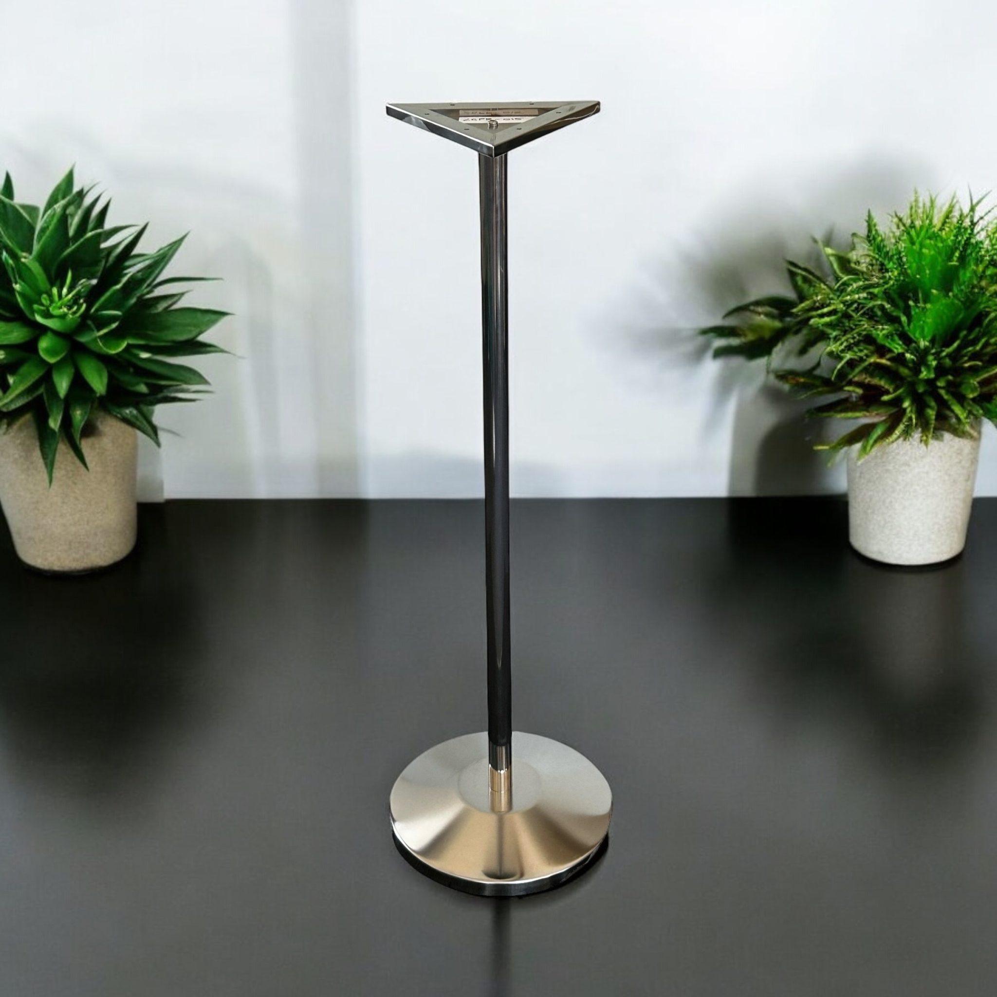 Stainless Steel High Table Base - BE Furniture Sales