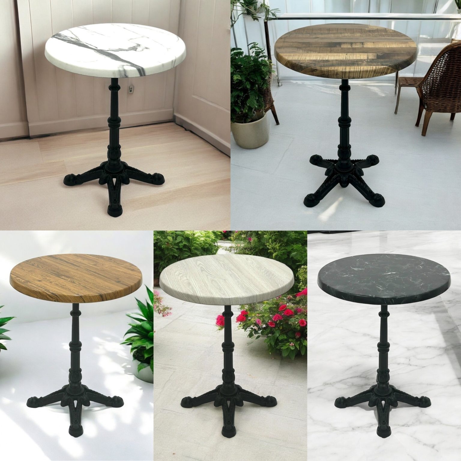 Estoril Bistro Tables with a Choice of Table Top - BE Furniture Sales