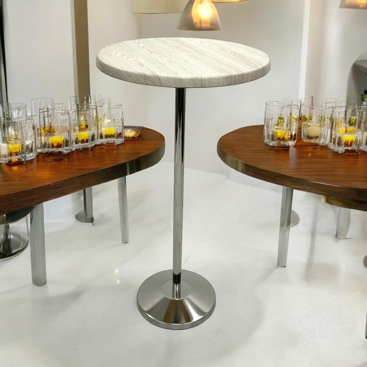 Stainless Steel High Table Base - BE Furniture Sales