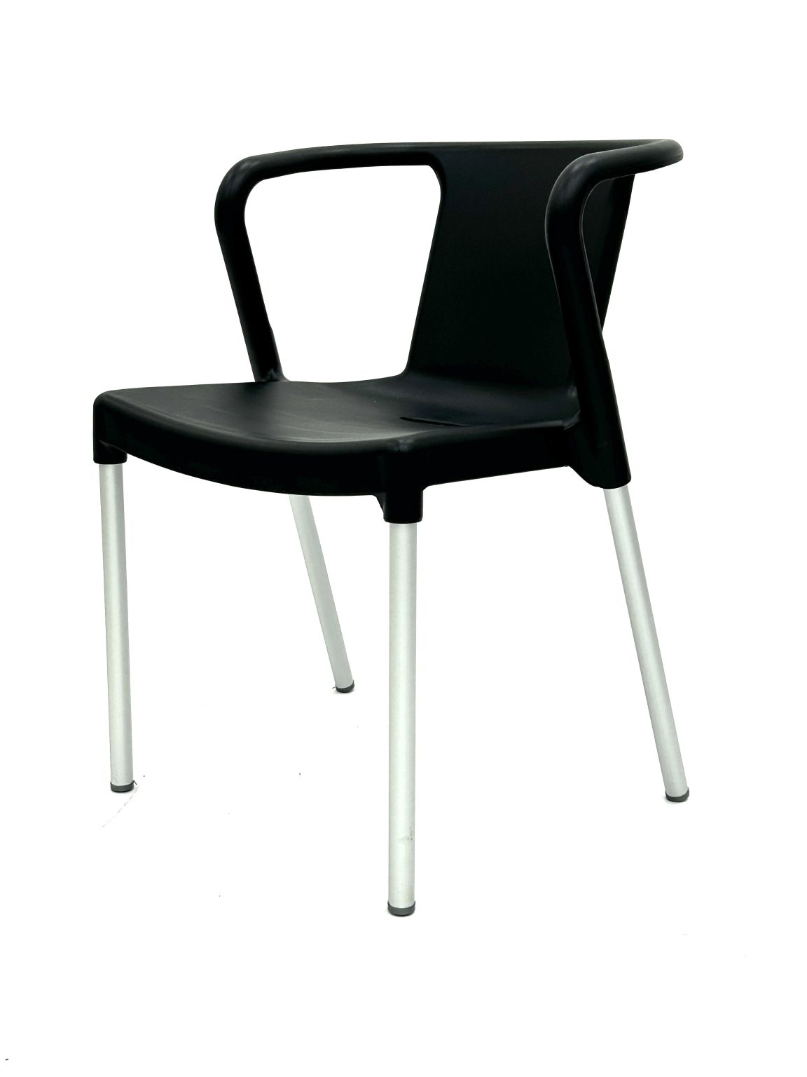 Plastic Stacking Chairs - Black or Grey - BE Furniture Sales