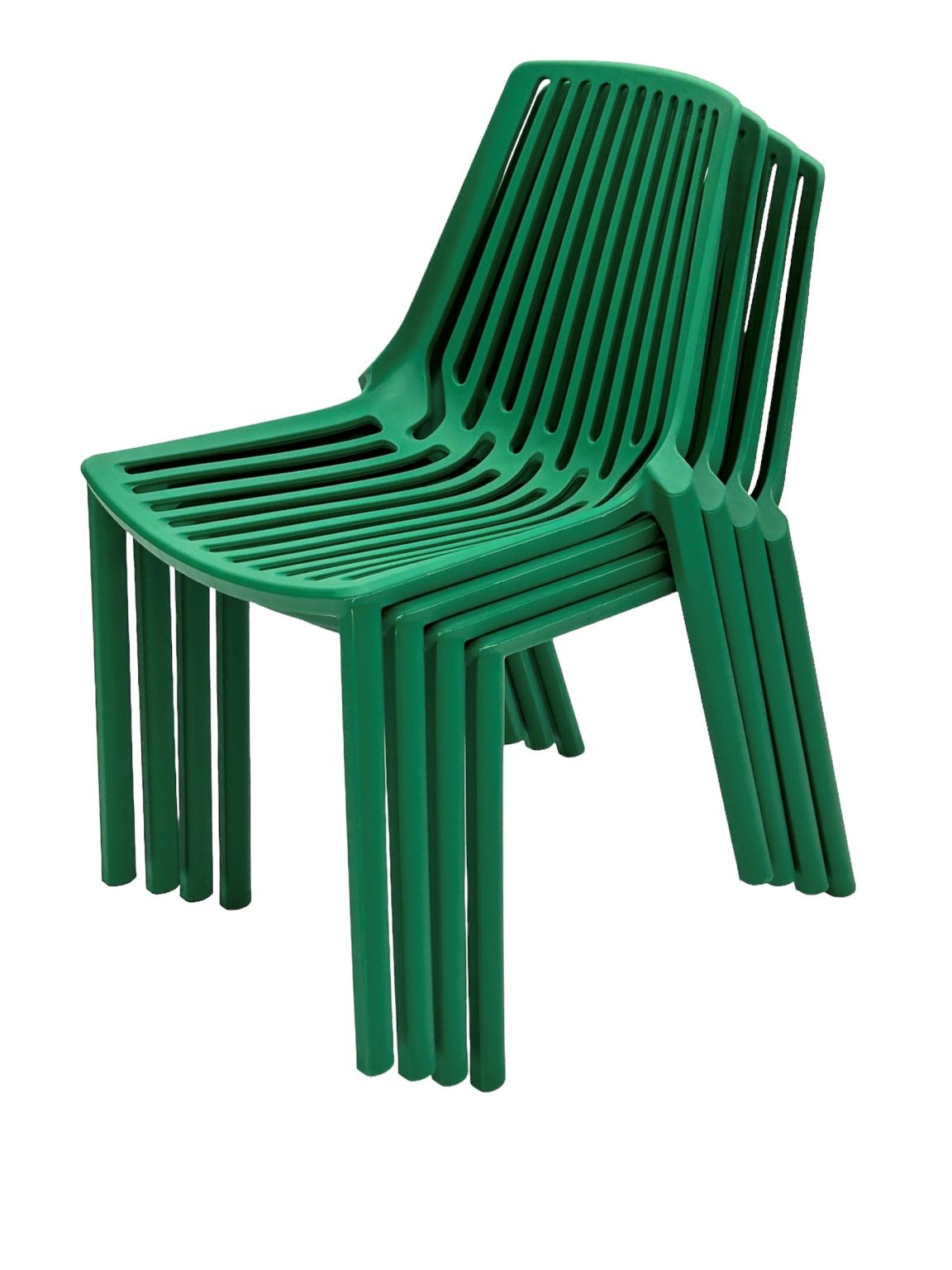 Green Plastic Stacking Chairs - Bistros & Garden - BE Furniture