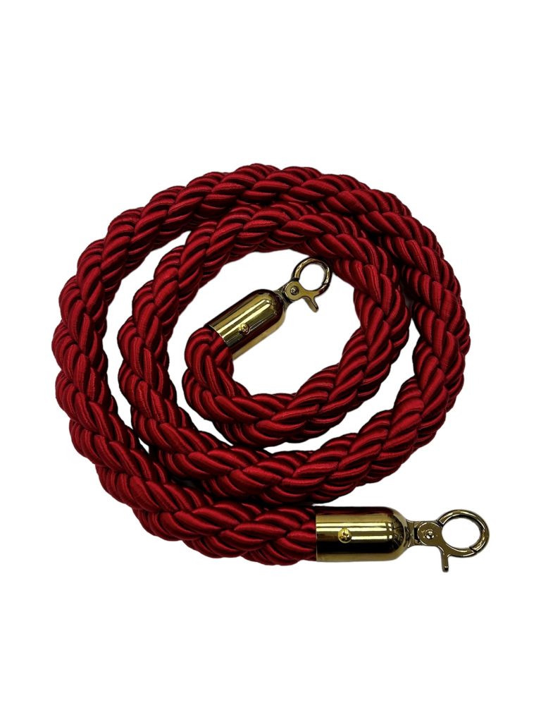 Red Braided Ropes - Gold Ends - BE Furniture Sales