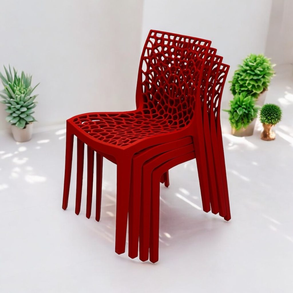 Red Designer Web Chairs - Cafe's, Bistros or Garden, BE Furniture