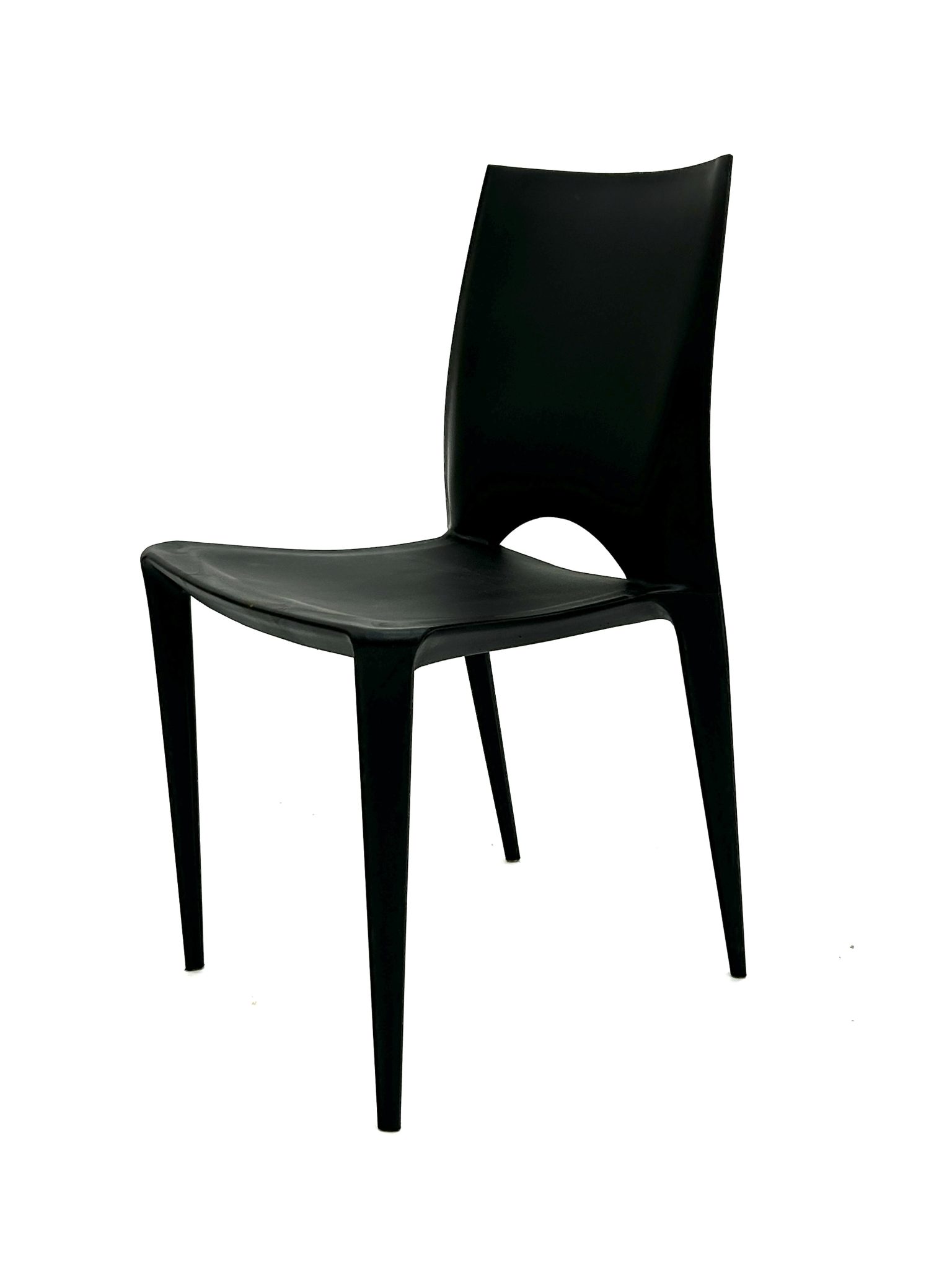 Black Plastic Stacking Chairs - Cafe or Home - BE Furniture Sales