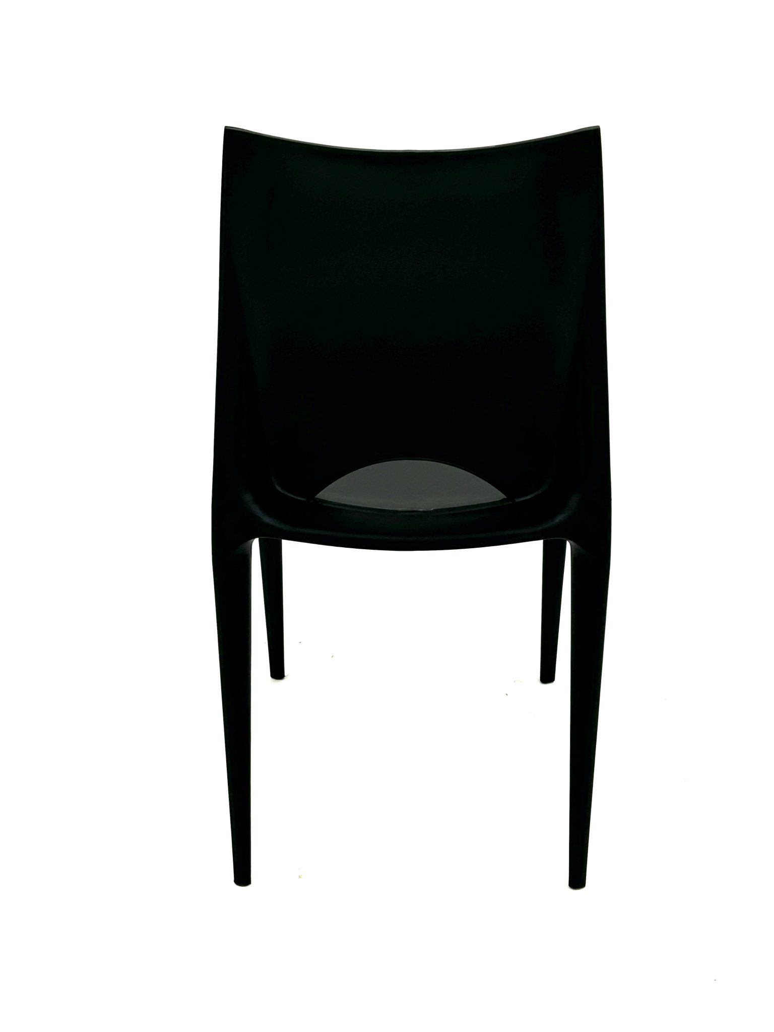 Black Plastic Stacking Chairs - Cafe or Home - BE Furniture Sales